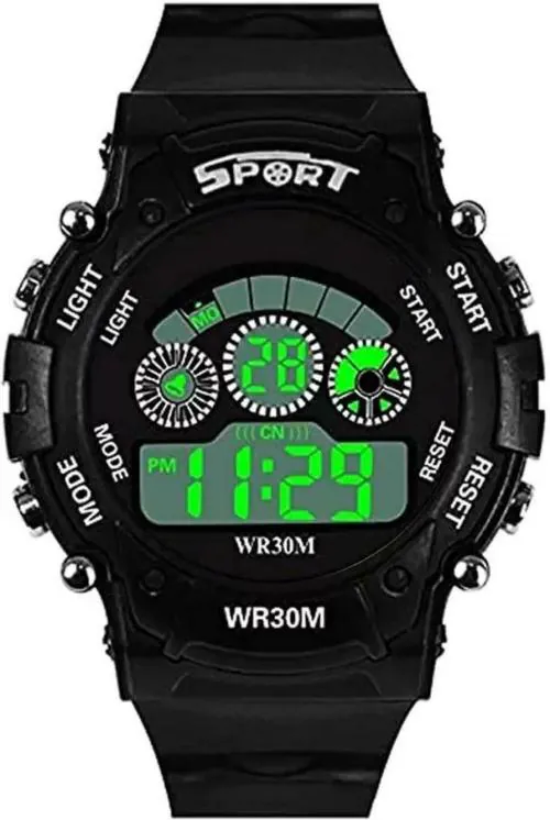 Buy KHANDERAYA Digital Grey Dial Black Strap Watch for ys Online at ...