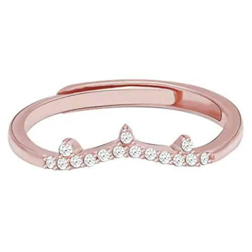 Buy Giva Sterling Silver Adjustable Rose Gold Princess Ring Online at Best Prices in India ...