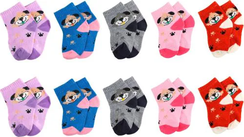 Buy SOFTLOFT Baby Boys And Girls Multicolor Terry Cotton Ankle Length Socks, 1-2 Years (Pack Of ...