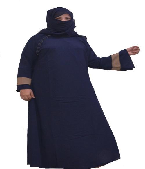 Buy Collage Girls Polyester Self Design Burqa (Blue, Brown) Online at ...