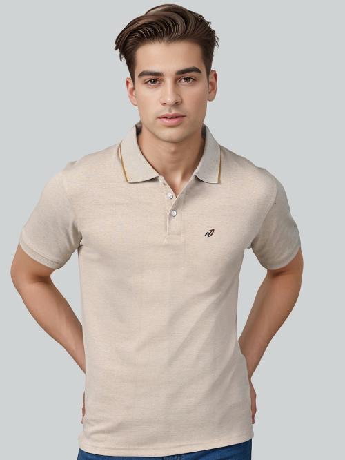 Buy Lux Nitro Men's Premium Polo Tshirt(Beige) Online at Best Prices in ...