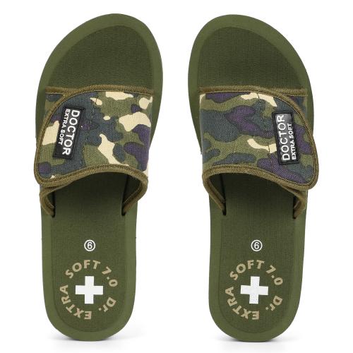 Buy DOCTOR EXTRA SOFT Women's Olive Slides Orthopaedic and Diabetic ...