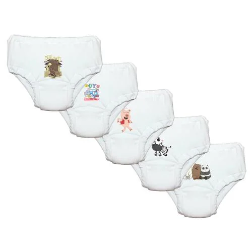 Buy ONCH Girls Cotton Inner Underwear Panty Combo White Pack of 5 ...