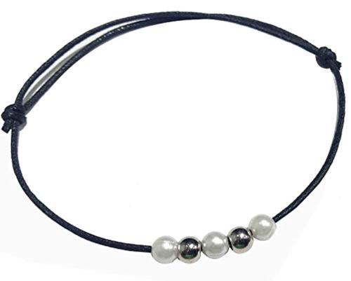 Buy VAMA Black Thread Payal Nazariya Anklet with Pearls for Girls and ...