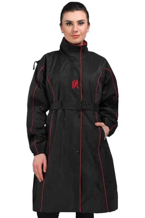 Buy Real Neon Coat Nylon Zipper & Snap Reversible Long Raincoat | Full ...