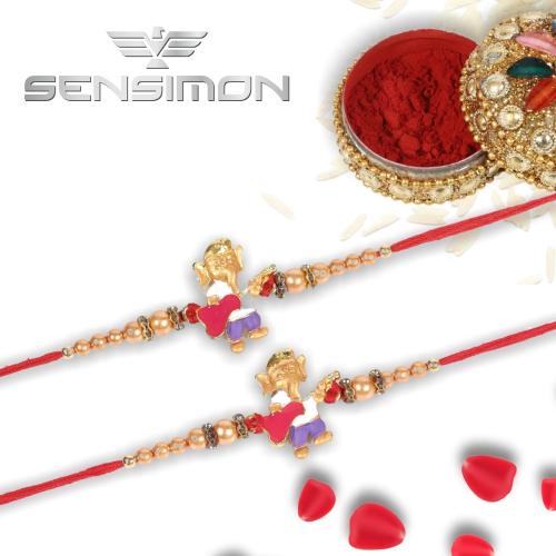 Buy Sensimon Bal Ganesh Kids Rakhi for Brother Set of 2 | Rakhi ...