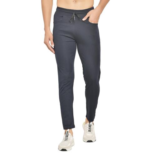 Buy Bebuniyad Men Dark Blue Lycra Casual Drawstring Track Pant Online ...