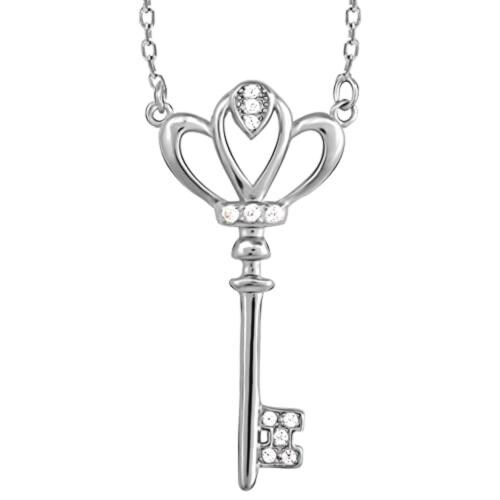Buy Giva Sterling Silver Regal Key Pendant With Link Chain For Women ...