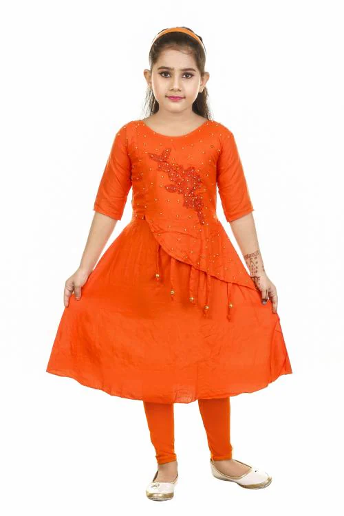 Buy Burbn Girls 6-7 Y Patchwork Rayon Single Set Online at Best Prices ...