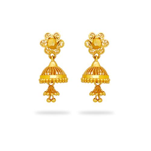 Buy arch fashion Traditional Gold Platted Jumkhi Earring ERG1770 Online at Best Prices in India ...