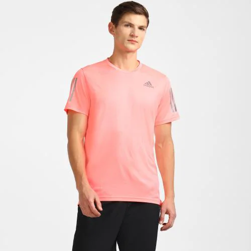 Buy Adidas Men OWN THE RUN TEE Red Running T-shirts Online at Best ...
