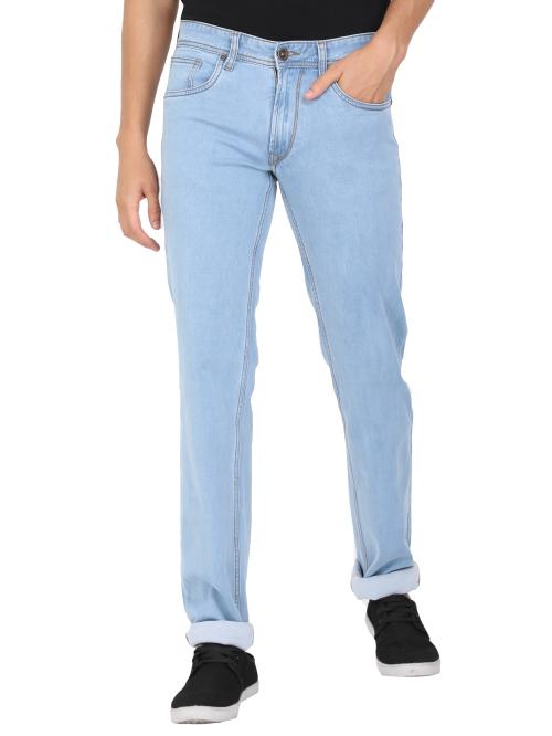 Buy TRIGGER Pale Blue Men Slim-Fit Jeans Online at Best Prices in India ...