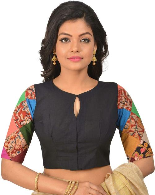 Buy RENE Women Multicolor Woven Design 100% Cotton Blouse Online at ...