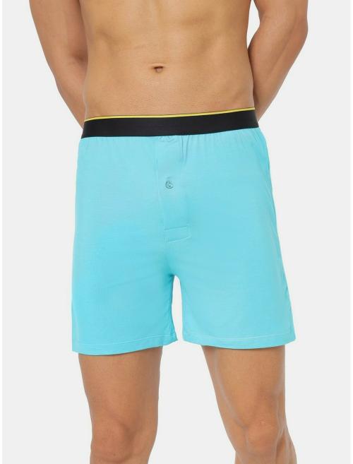 Buy Bummer Aquamarine Blue Printed Modal Boxer for Men Online at Best ...