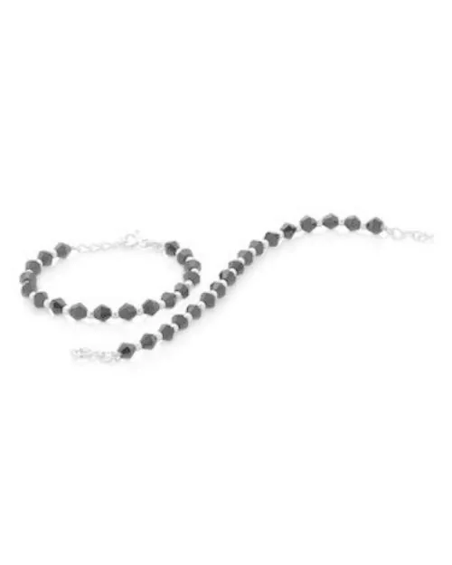 Buy ELOISH Sterling Silver Baby Nazariya with Black Crystals Bacha ...