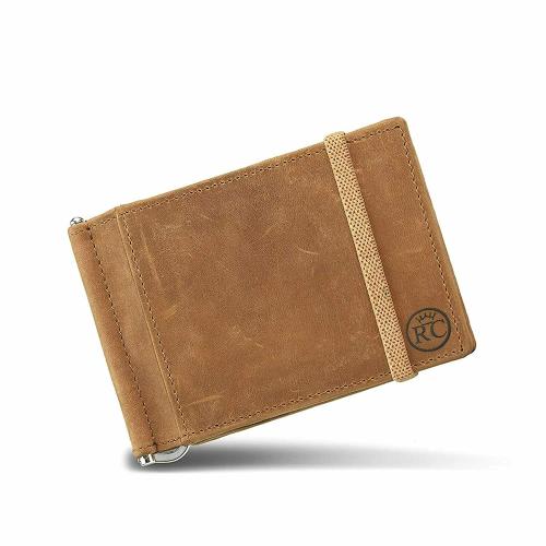 Buy Rexcuir Rfid Blocking Maddox Bifold Spring Tension RFID Money Clip ...