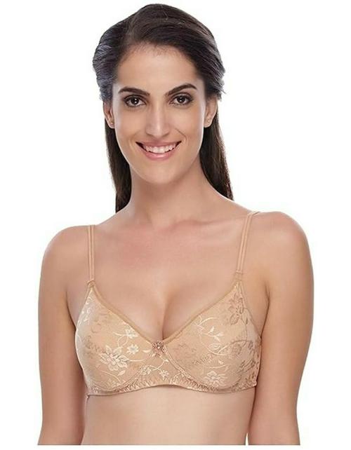 Buy DAISY DEE Women's Cotton Lightly Padded Wirefree Full Coverage Bra - (Brown, 32B) Online at ...