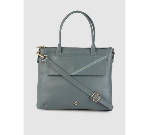 Buy Baggit Women Blue Synthetic Leather Structured Handheld Bag Online ...