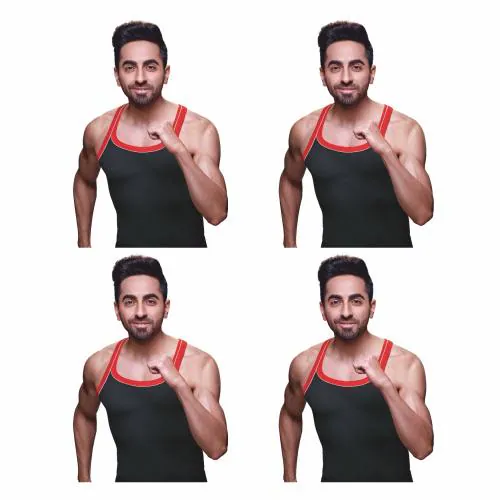 Buy Ranjit Smart Men's Rib Fabric Gym Vest (Pack of 4) (Assorted ...