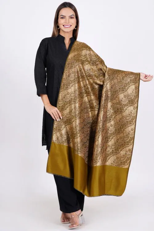 Buy V Vrinde Women Shawl Metallic & Glitter Wool Mustard Online at Best ...