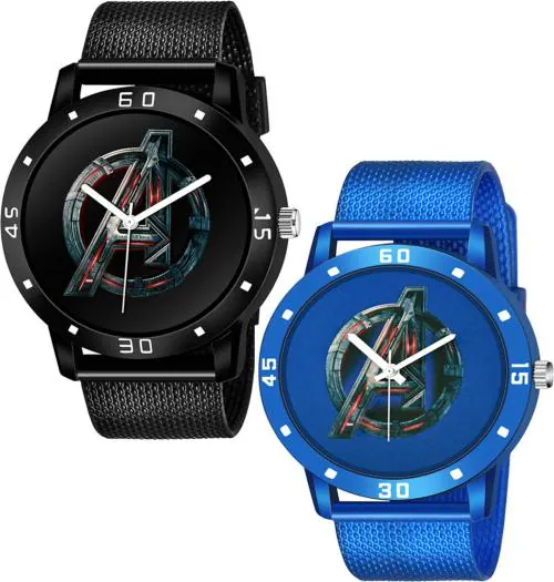 Buy Crab Analog Multicolor Dial Multicolor Strap Watch For Men (Pack Of ...