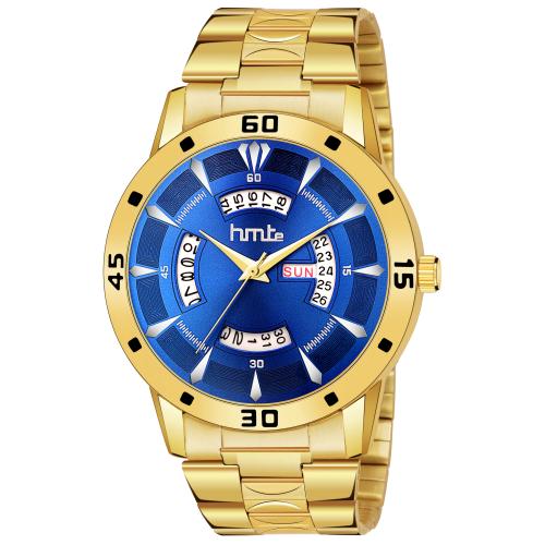 Buy HMTe HM-3872 Blue Golden D&D Analog Watch for Men Online at Best ...