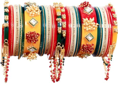 Buy Zindura Multi Color Chuda Set for Women (Pack of 2) Online at Best ...