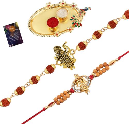 Buy Paola Multicolor Mauli Thread Rakhi With Roli Chawal Raksha Bandhan ...