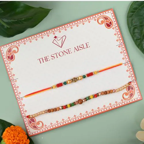 Buy Set of 2 Dori Rakhis for Raksha Bandhan - Handcrafted Traditional ...
