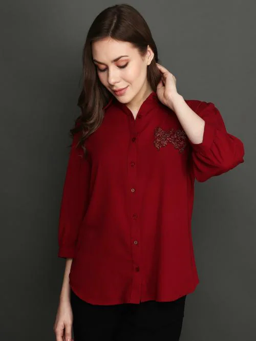 Buy Albion by Cnm Women Comfort Women Tops (Mehroon) Online at Best Prices in India - JioMart.