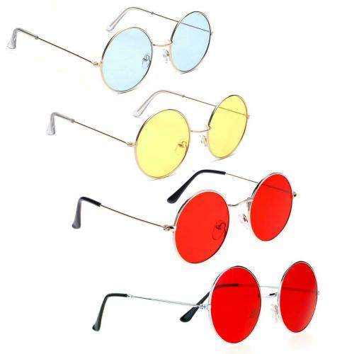 Buy Phenomenal Round Unisex Sunglasses pack of 4 (Multicolor) (Men ...