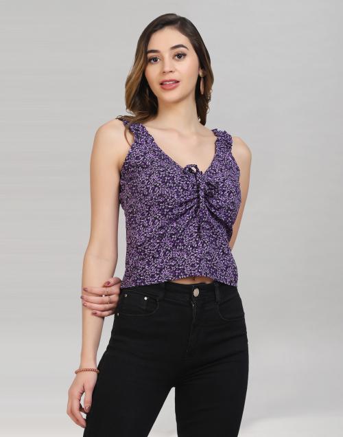 Buy Selvia Women'S Purple Printed Top | tops for women | tops | women ...