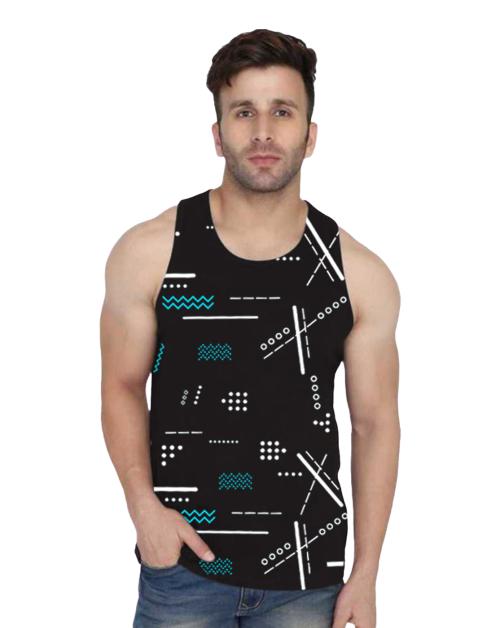 Buy FastColors Black All Over Print Vest Online at Best Prices in India ...