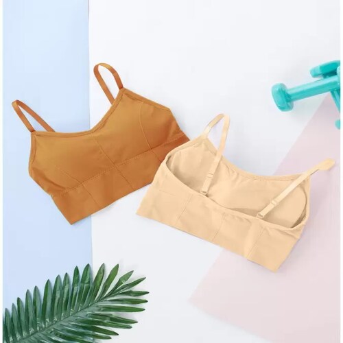 Buy MAXBOOL Women Bralette Heavily Padded Bra Pack of 2 (Skin,Yellow ...