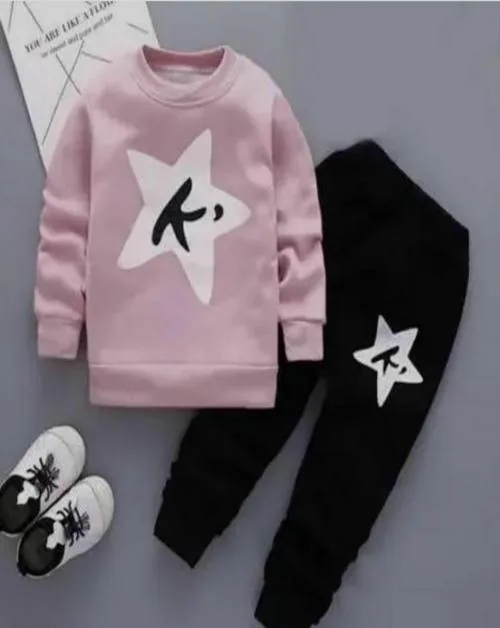 Buy M/S YOUR COLLECTION Baby Pink Color Top and Black Color Bottom Set ...