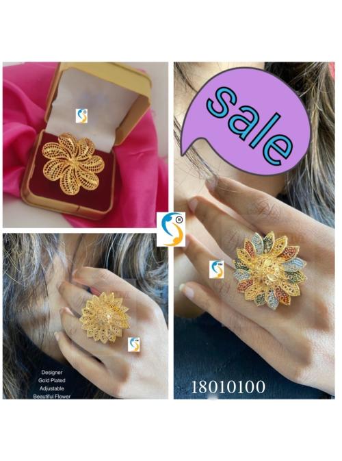 Buy shreenathji jewellery 3PCS FINGER RING COMBO Adjustable Gold Online ...