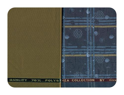 Buy Cloth Zones Men Blue or Khaki Shirt and Trouser Fabric Set - Shirt ...