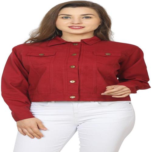 Buy KING DENIMMaroonDenim jacket For Women Online at Best Prices in ...