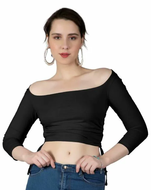 Buy THE BLAZZE B4081 Womens TV oval neck 3/4 sleeve Online at Best ...