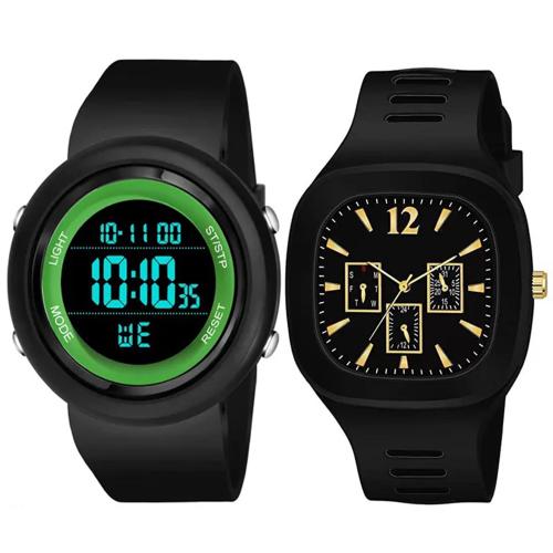 Buy Red Fish New Green and Black Round Shape Dial Digital Waterproof ...