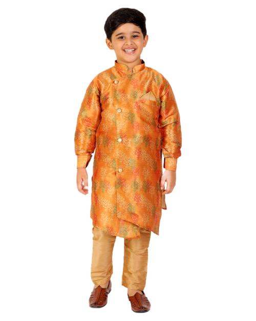 Buy Pro-Ethic Style Developer Ethnic Wear Silk Mustard Kurta Pajama Set ...