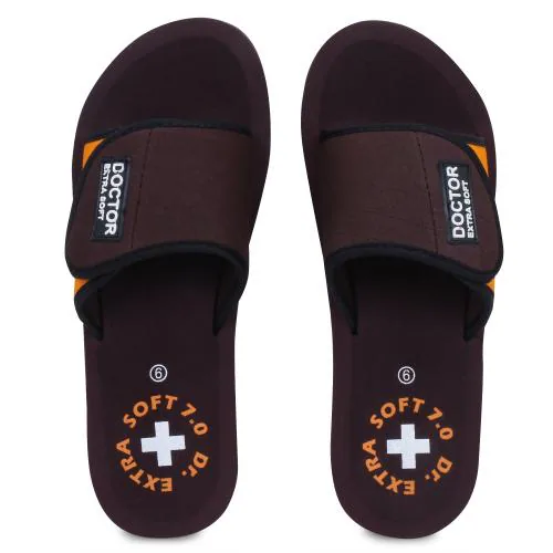 Buy DOCTOR EXTRA SOFT Women's Brown Slides Orthopaedic and Diabetic ...
