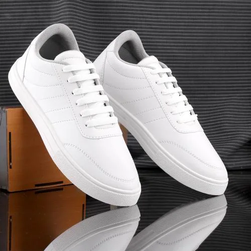 Buy BIRDE Stylish Comfortable Seankers Regular Wear White Shoes For Men ...