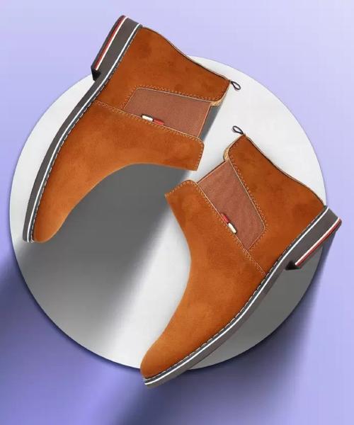 Buy TACIT Premium Royal Look Leather Boots For Men (Tan) Online at Best ...