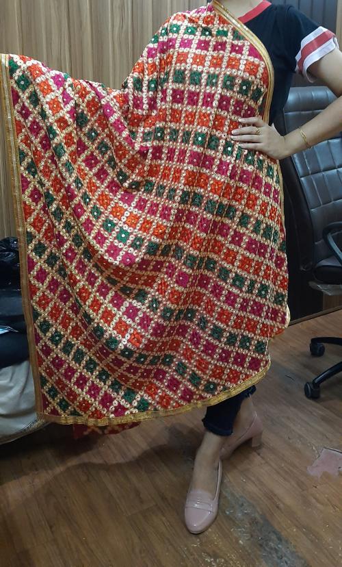Buy Beautiful Phulkari designer dupatta By Allure Motifs Online at Best Prices in India - JioMart.