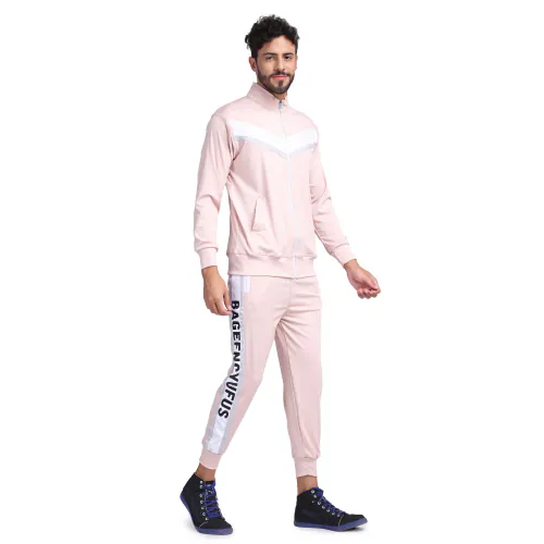 Buy YELLOW TREE Fabulous Peach Polyester Printed Tracksuit For Men ...