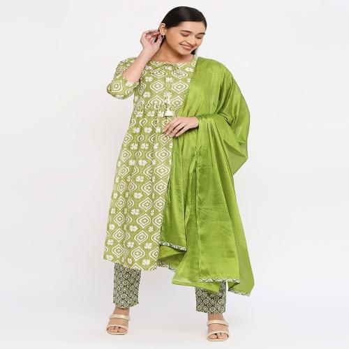 Buy Anuthi Printed Kurta Pant Dupatta Set Online at Best Prices in ...
