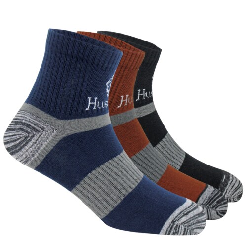 Buy HUSSKINZ Men Self Design Ankle Length Socks (Pack of 3) Online at ...
