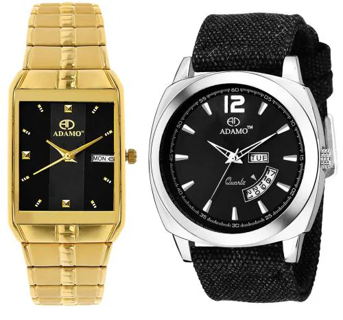 Buy ADAMO Legacy Black Dial Men's & Boy's Watch 9151YM02-331SL02 Online ...