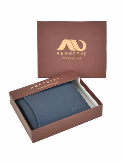 Buy ANNODYNE Leather Designer Log Wallet for Men Wallet (Navy) Online ...